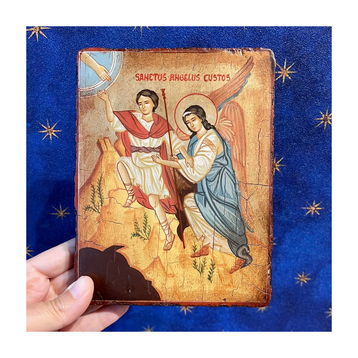 Icona dipinta Angelo Custode | Tricella Milano